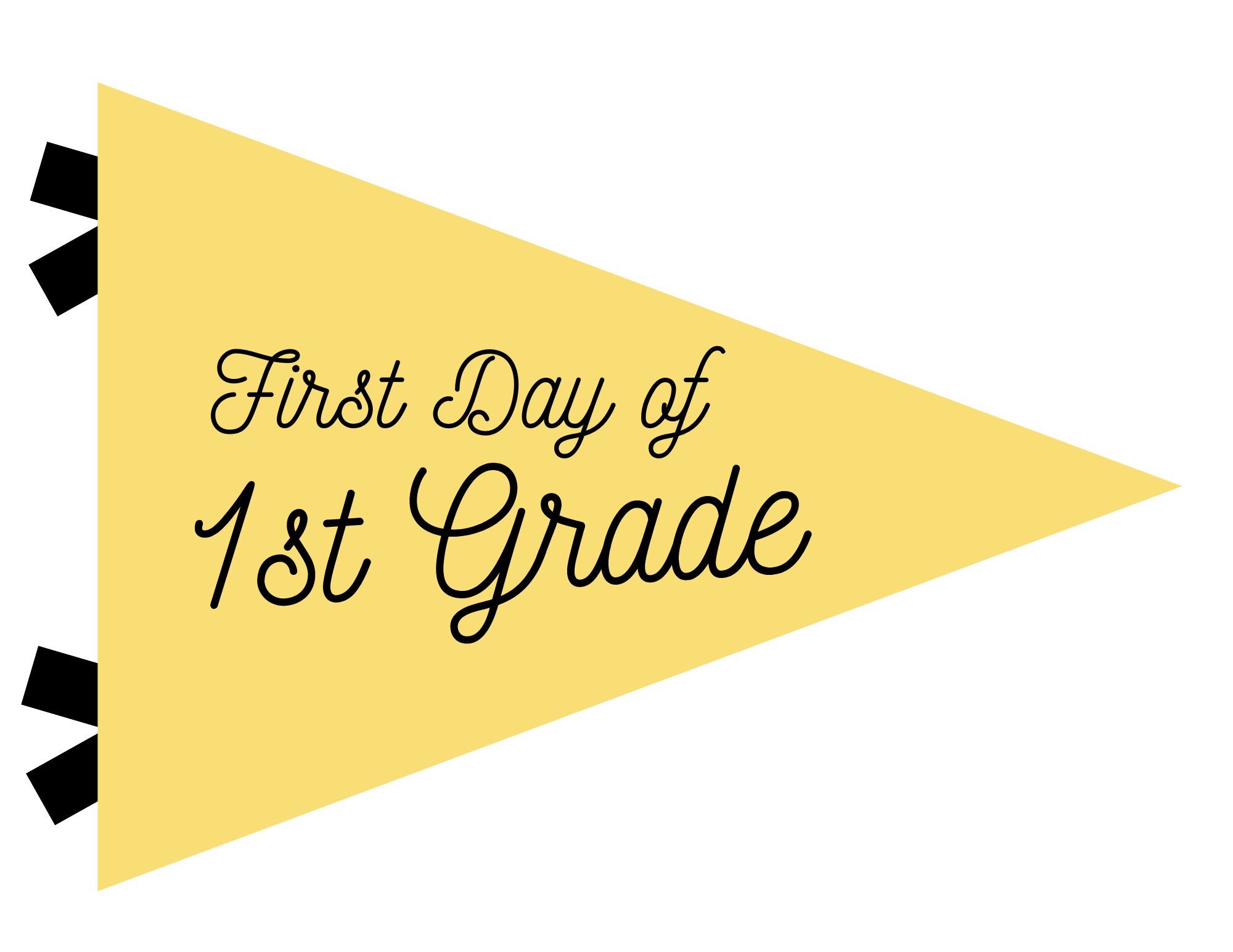 First Day Pennant Banner Printable Editable Back to School First Day of ...