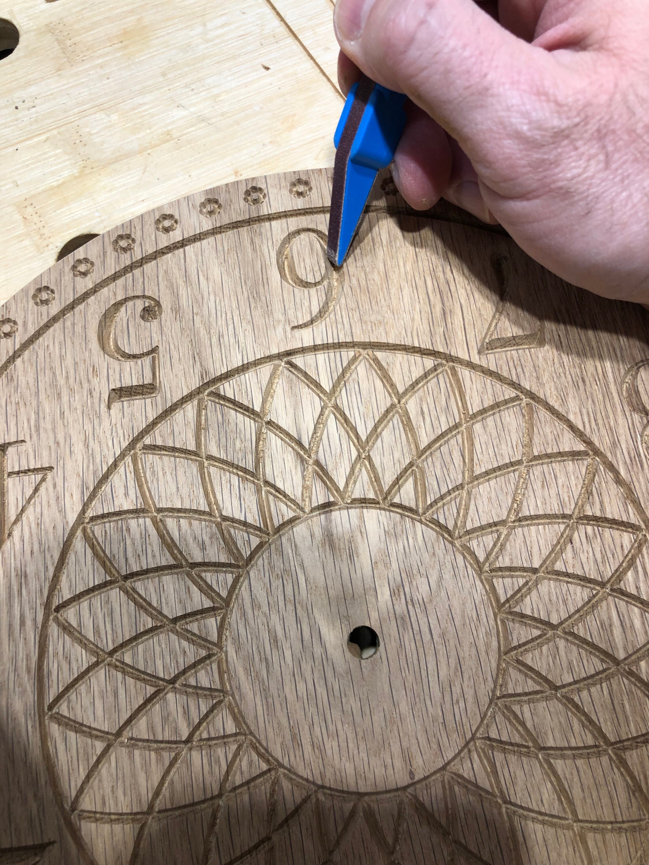 Wood Clock Natural Oak Round Wall Clock Made of Solid Wood - Etsy