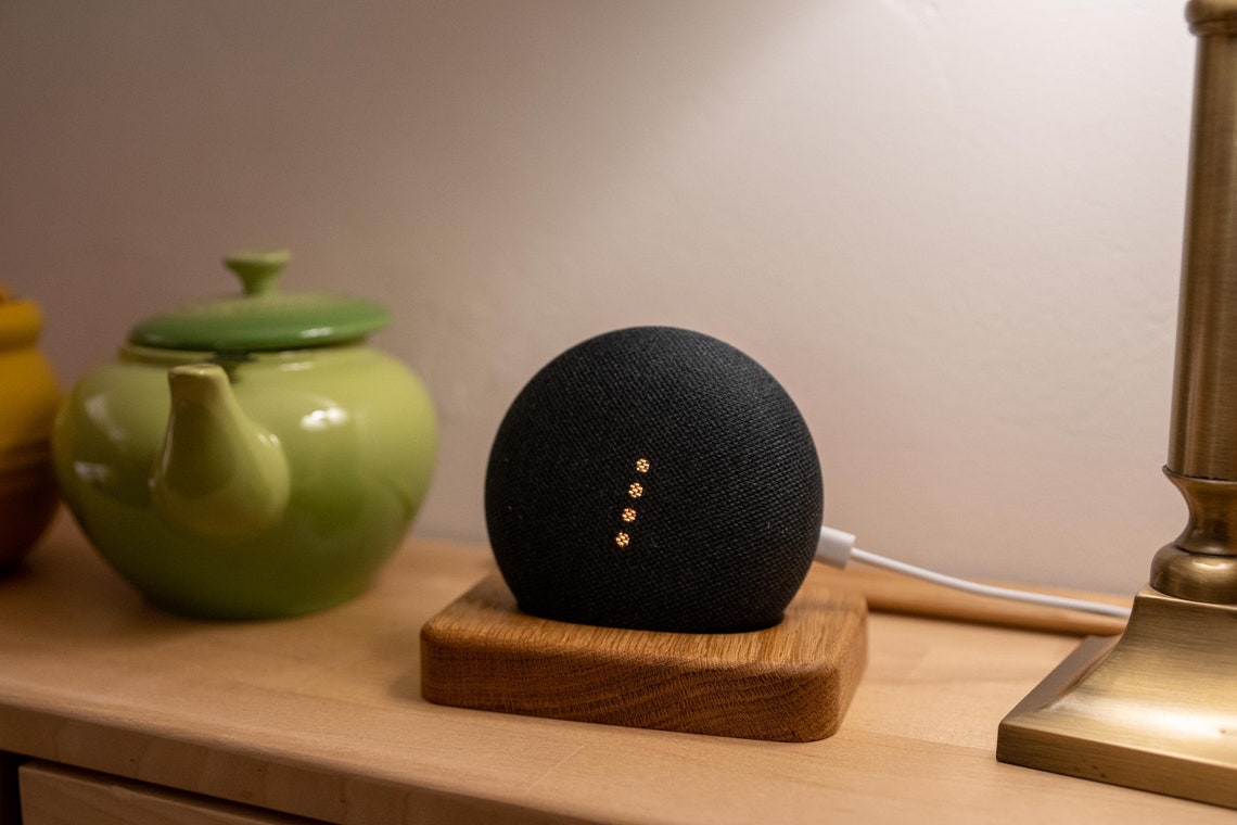 Solid Wood Google Nest Mini Holder: Modern Home Decor - Etsy