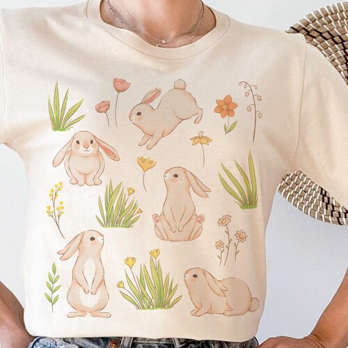Cute Rabbit Shirt Bunny Shirt Rabbit Mom Gift Cottagecore - Etsy