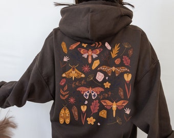 Folk Art Botanical Hoodie - Etsy