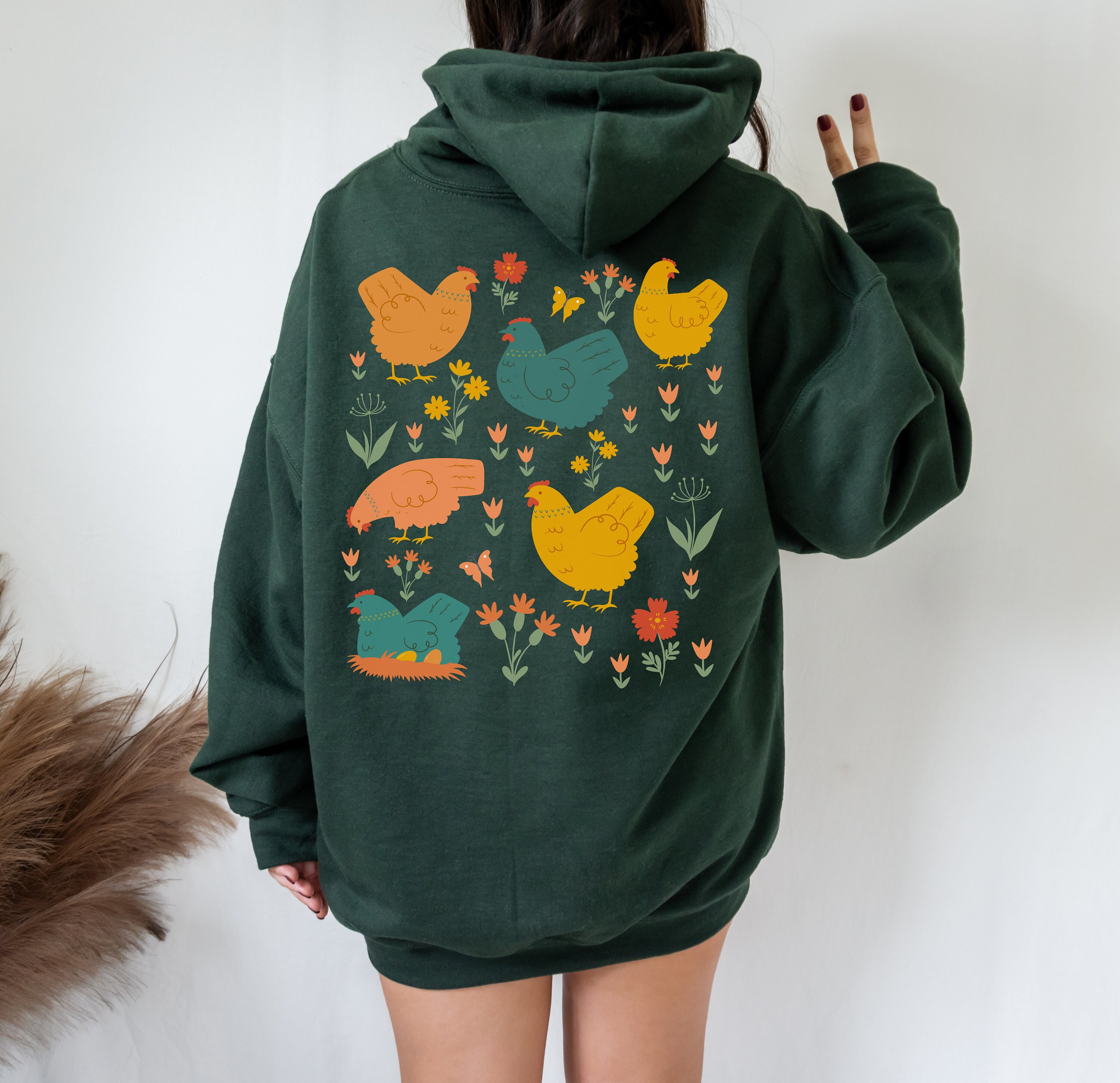 Chicken Hoodie Cottagecore Clothing Farm Hoodie Chicken Chicken Hoodie Cottagecore Clothing Farm Hoodie Chicken