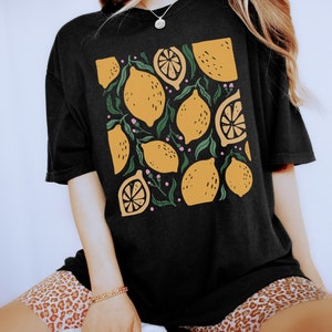 Comfort Colors Lemon Shirt Citrus Shirt Fruit Shirt Cottage Core Shirt ...