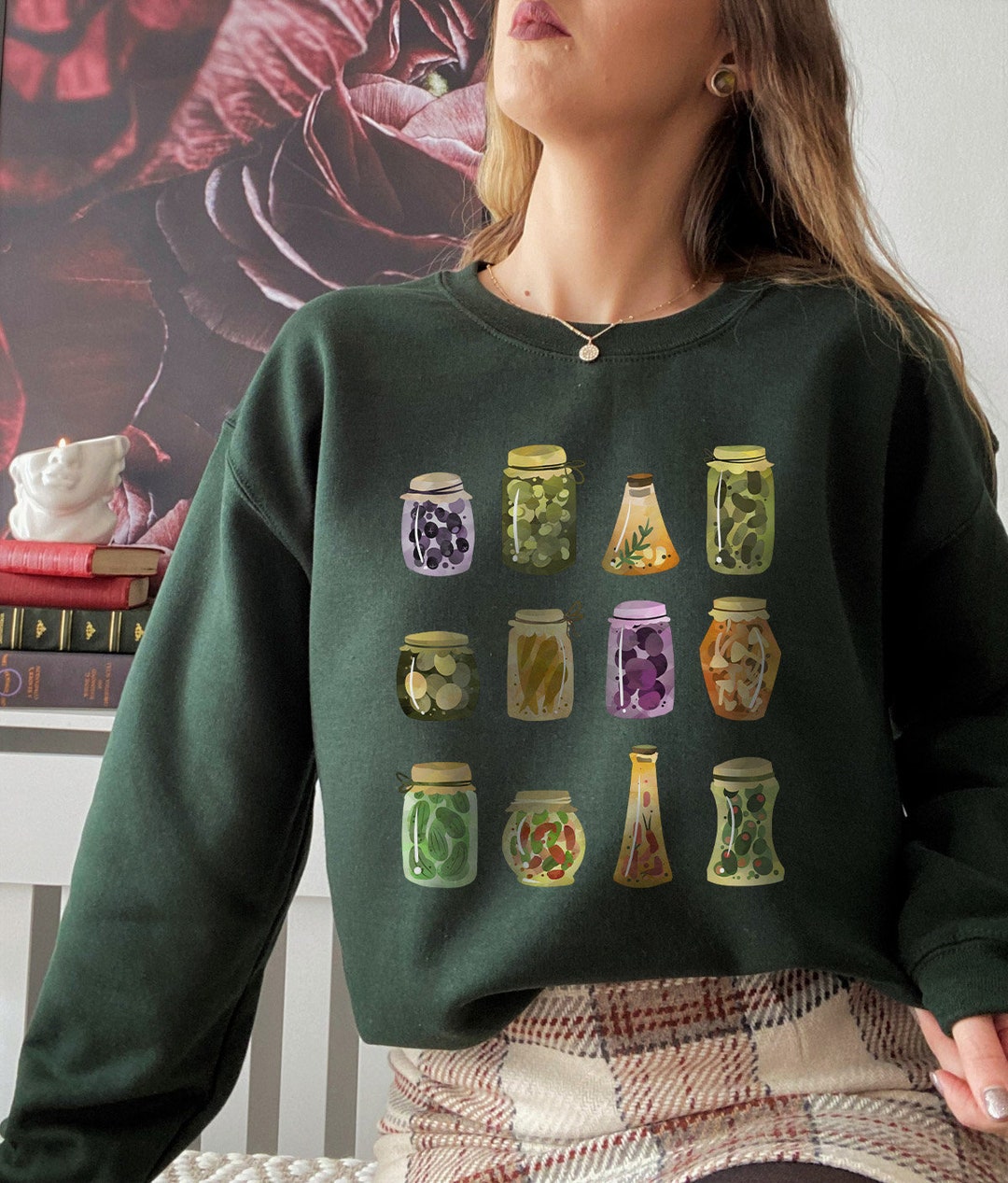 Pickle Sweatshirt Pickling Sweater Cottagecore Clothes Cottage Core ...