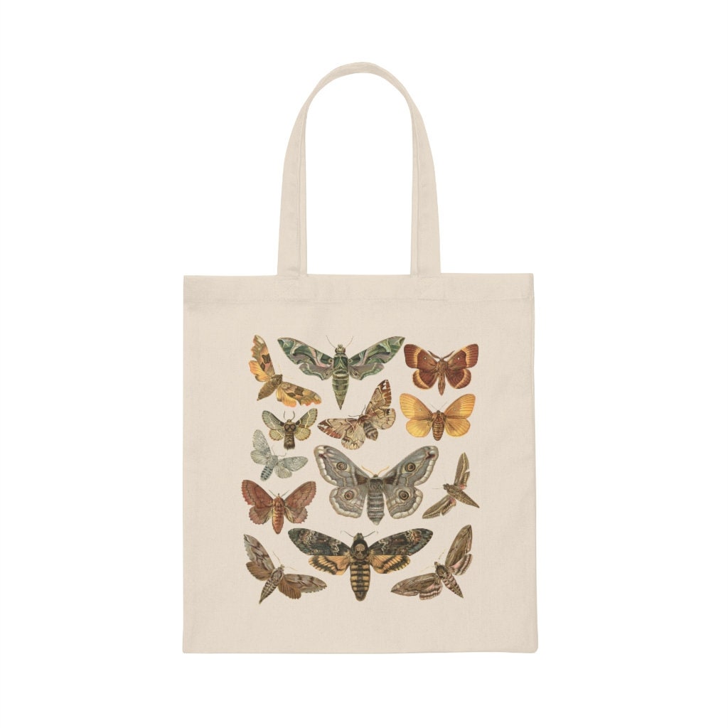 Moth Tote Bag Cottagecore Bag Goblincore Bag Insect Tote Bag - Etsy