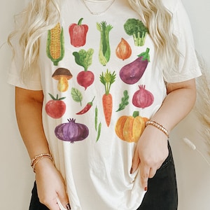 Vegetable Shirt Vegetarian Tshirt Vegan T Shirt Carrot Tee Plant Based ...