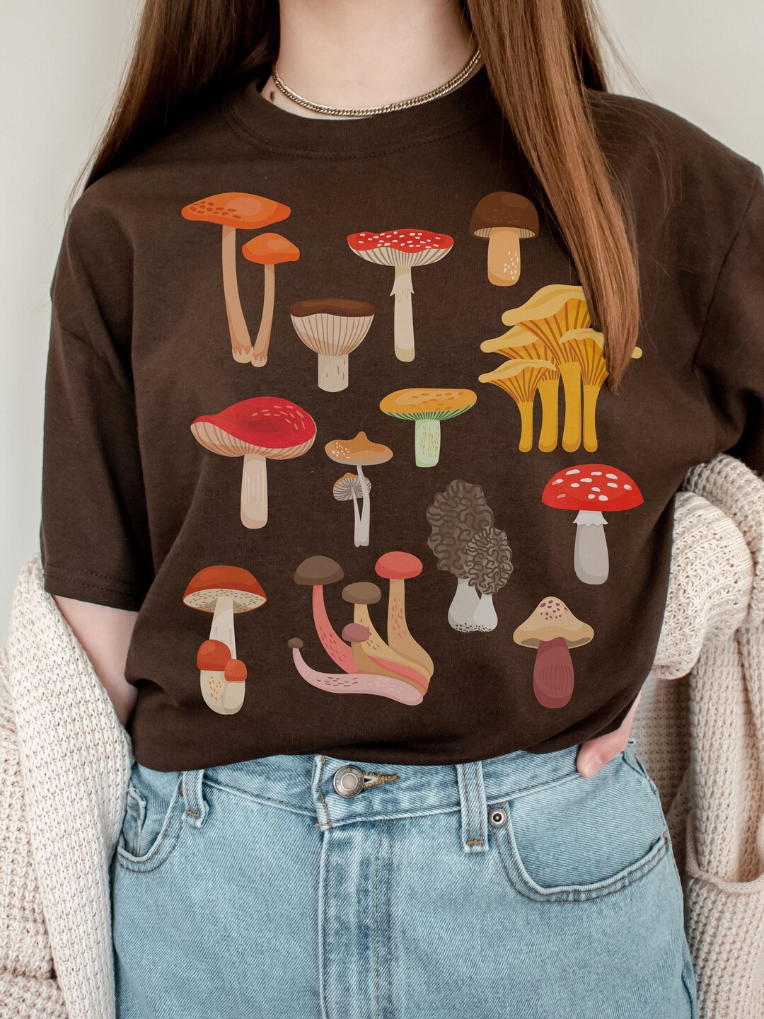 Mushroom Tshirt Cottagecore Clothing Mycology Apparel Cottage Core ...