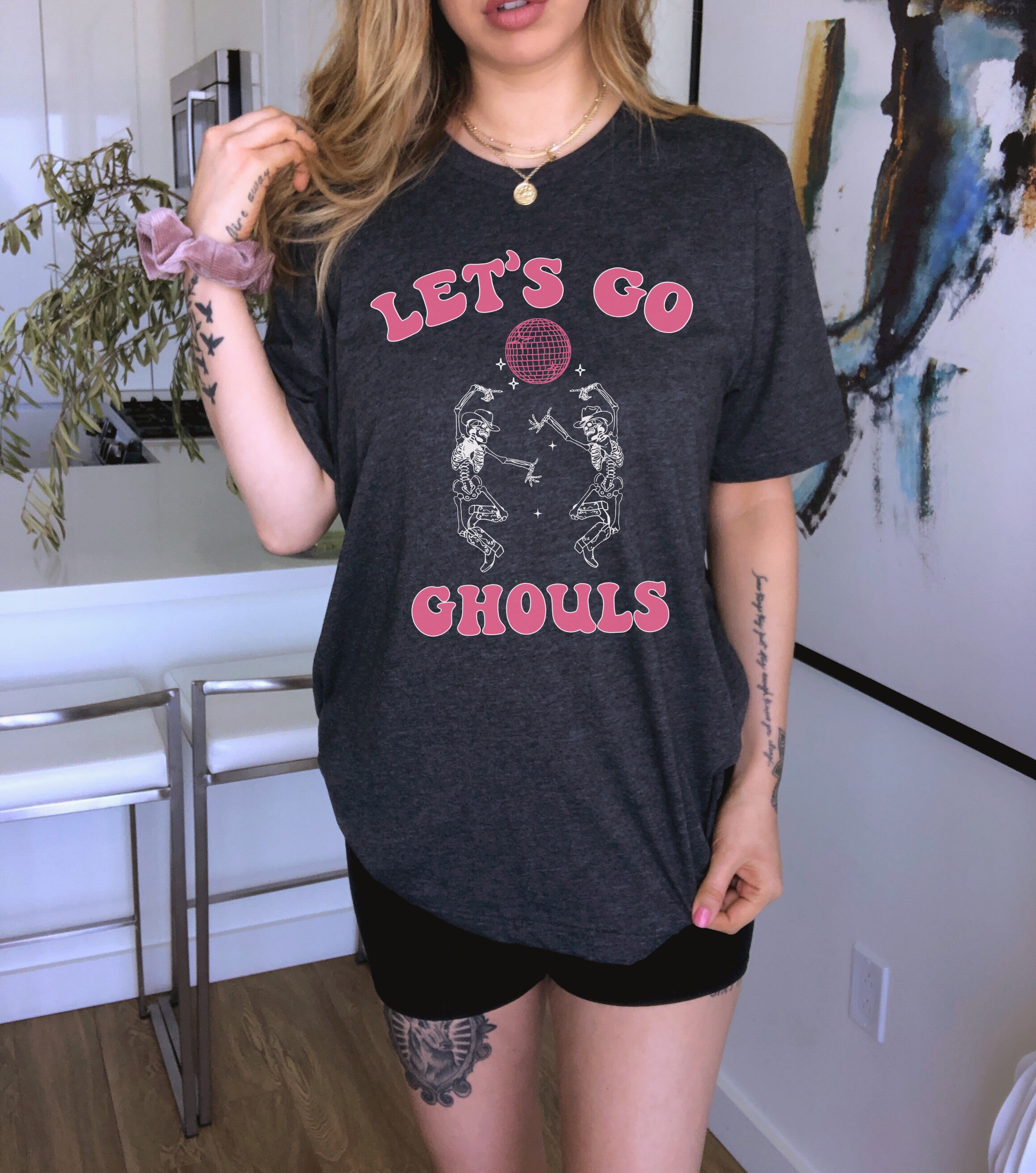 Let's Go Ghouls Shirt Dancing Skeletons Shirt Halloween - Etsy
