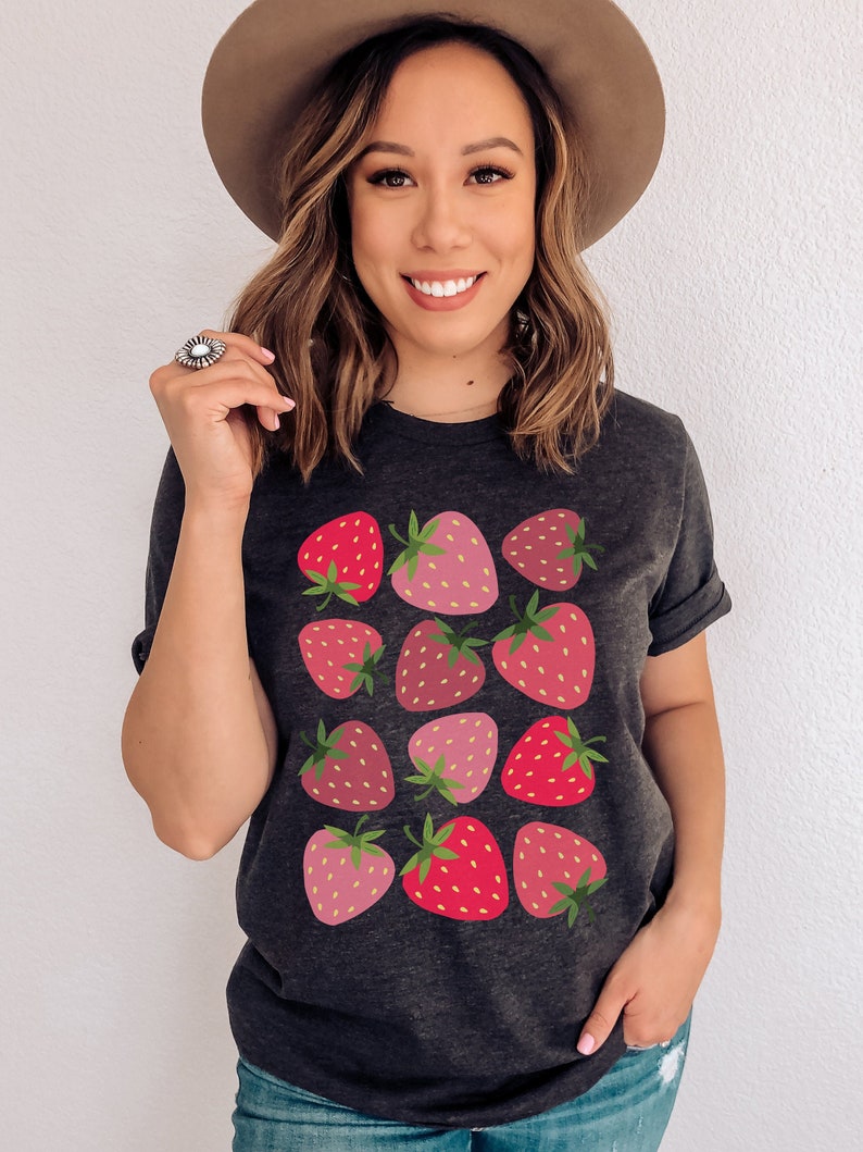 Strawberry Tshirt Cottagecore Shirt Cottage Core Clothes - Etsy