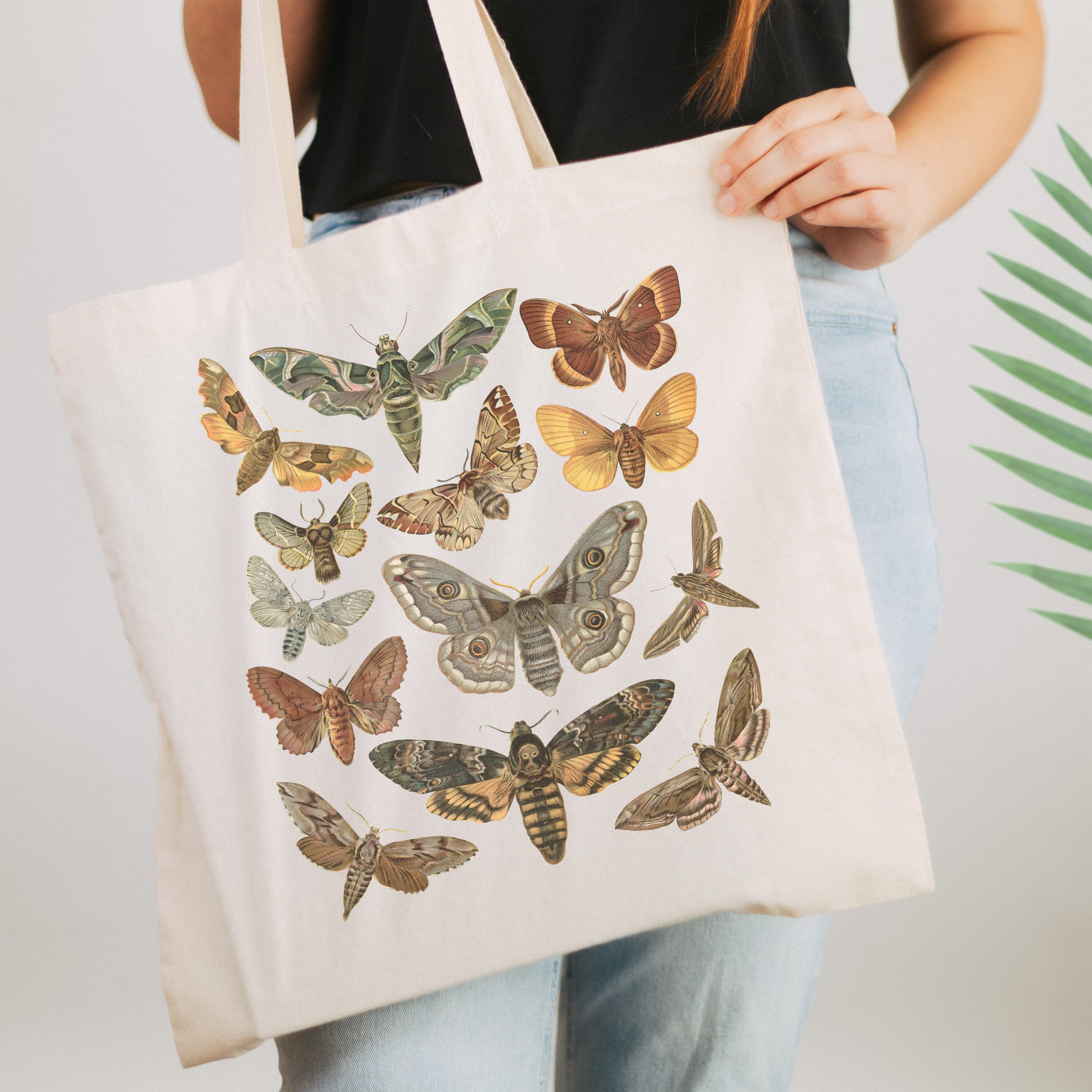 Moth Tote Bag Cottagecore Bag Goblincore Bag Insect Tote Bag - Etsy