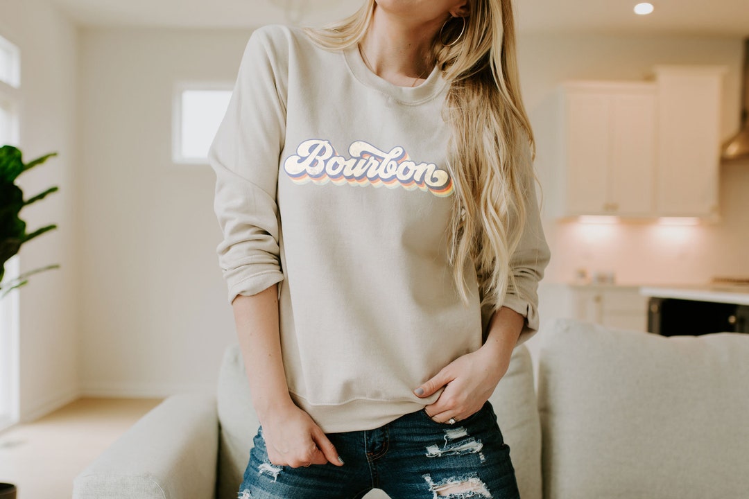 Retro Bourbon Sweatshirt Bourbon Gifts Bourbon Drinker Gift Bourbon ...