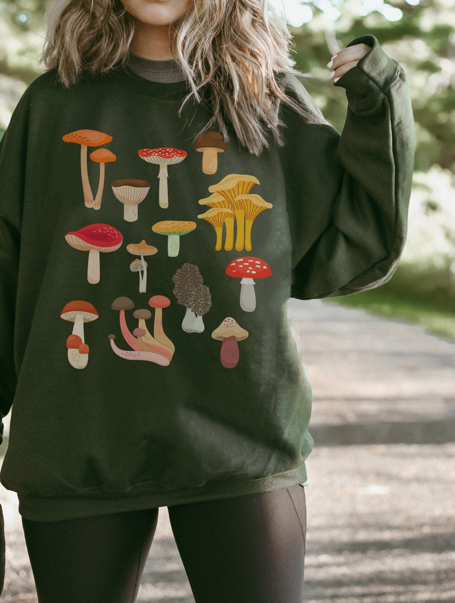 Mushroom Crewneck Sweatshirt Mushroom Sweater Magic Mushroom Apparel ...