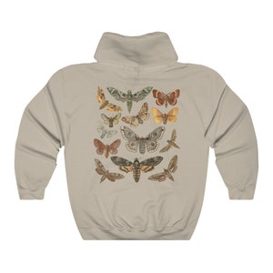 Moth Hoodie Cottagecore Clothing Dark Academia Clothing Goblincore ...