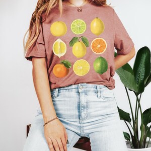 Citrus Shirt Lemon Shirt Lime Shirt Orange Shirt Fruit Shirt Cottage ...