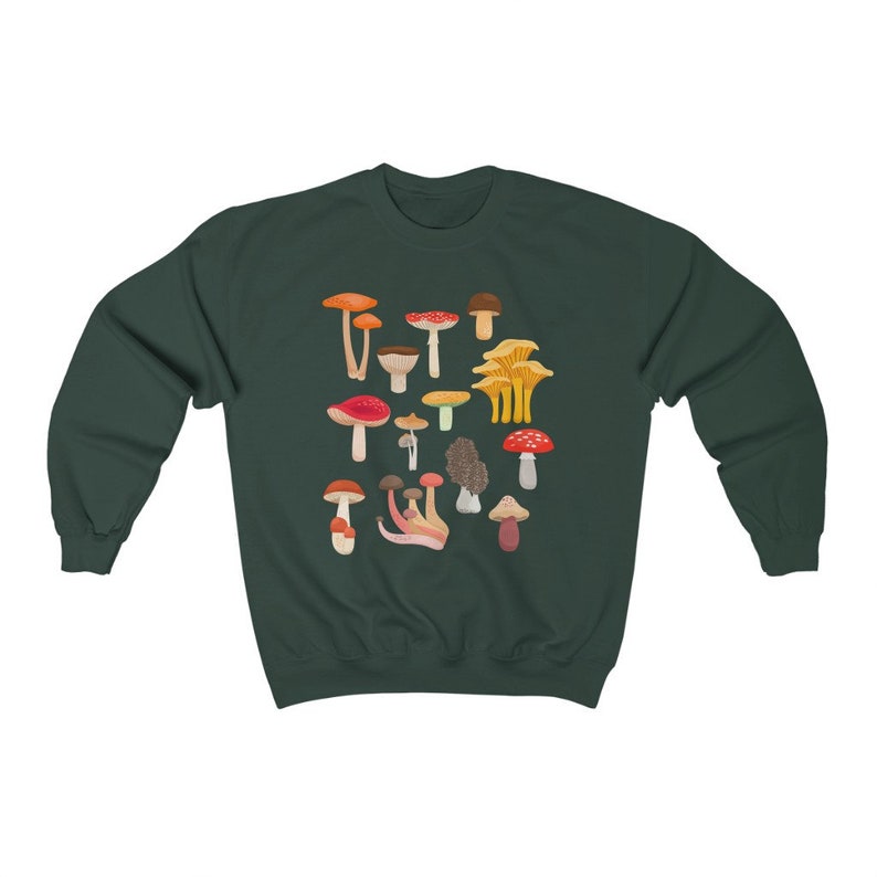 Mushroom Crewneck Sweatshirt Mushroom Sweater Magic Mushroom Apparel ...