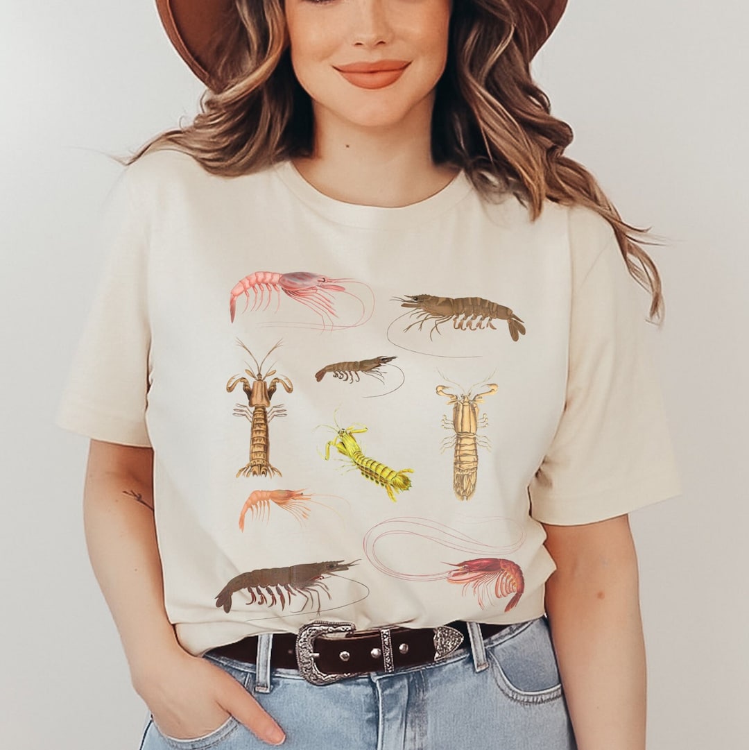 Shrimp Shirt Prawn Shirt Crustaceancore Clothing Ocean Animal Shirt ...
