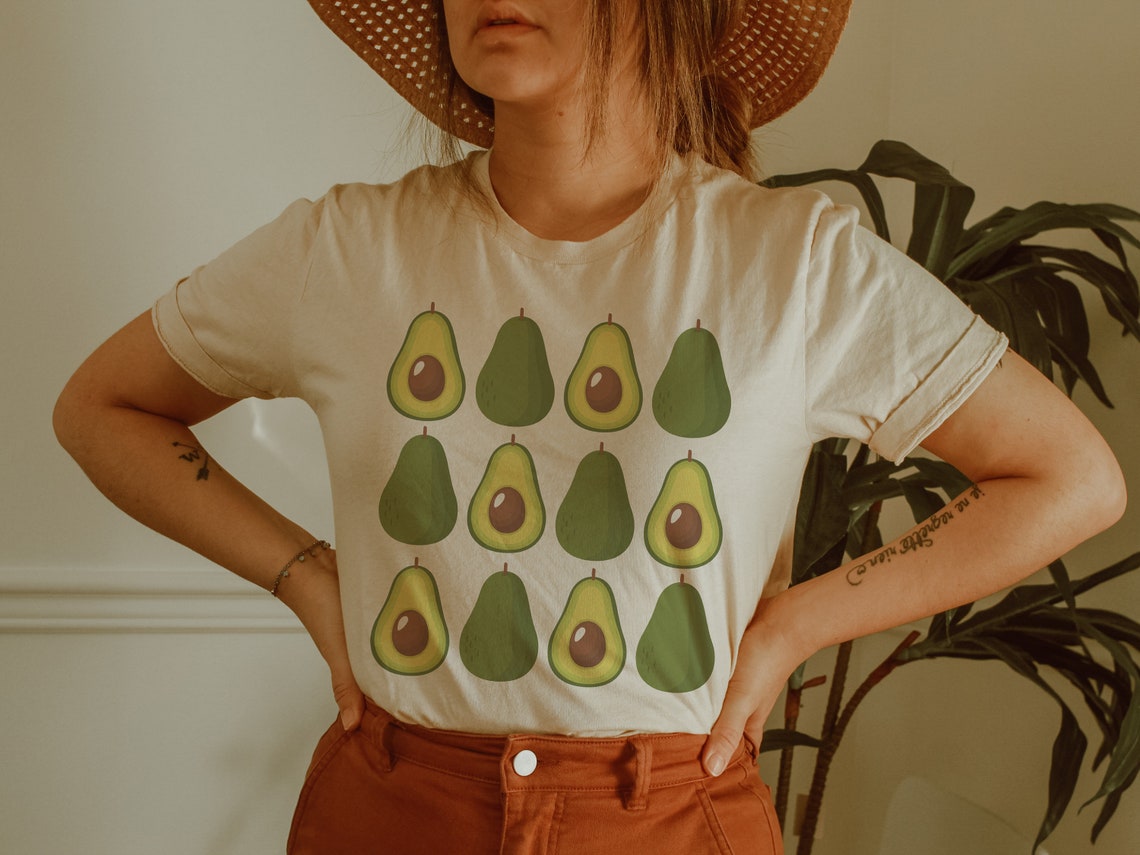 Avocado Shirt Avocado Print Tshirt Avocado Gift Vegan Tshirt - Etsy
