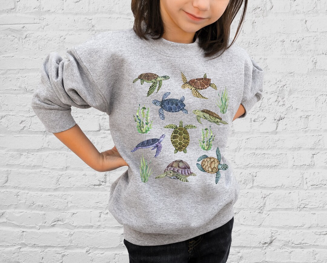 Youth Sea Turtle Sweatshirt Kids Sea Turtle Gifts Turtle Lover Gift ...
