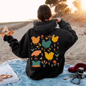 Chicken Hoodie Cottagecore Clothing Farm Hoodie Chicken Lover ...