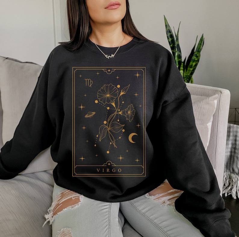 Virgo Sweatshirt Virgo Gift Virgo Gifts September Birth Flower Shirt ...