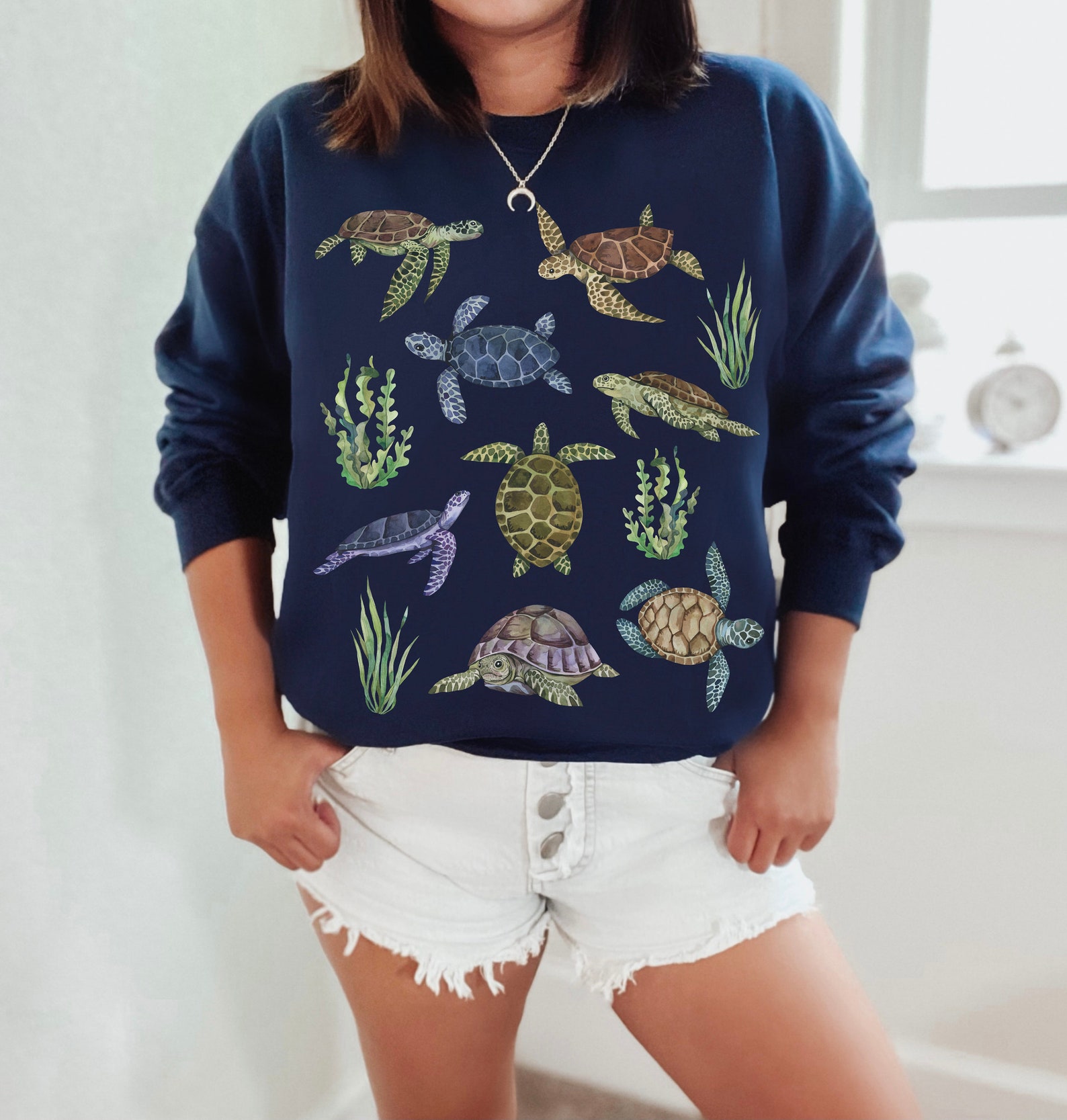 Sea Turtle Sweatshirt Sea Turtle Gifts Turtle Lover Gift - Etsy
