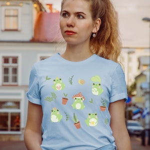 Garden Frog Shirt Cute Frog Tshirt Cottagecore Clothing Cottagecore ...