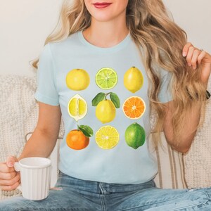 Citrus Shirt Lemon Shirt Lime Shirt Orange Shirt Fruit Shirt Cottage ...