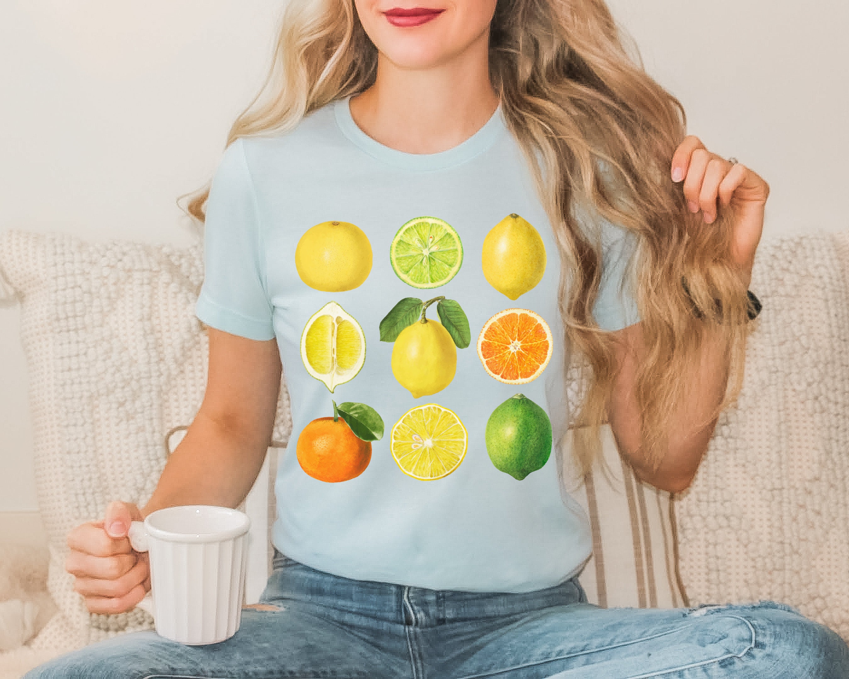 Citrus Shirt Lemon Shirt Lime Shirt Orange Shirt Fruit Shirt Cottage ...