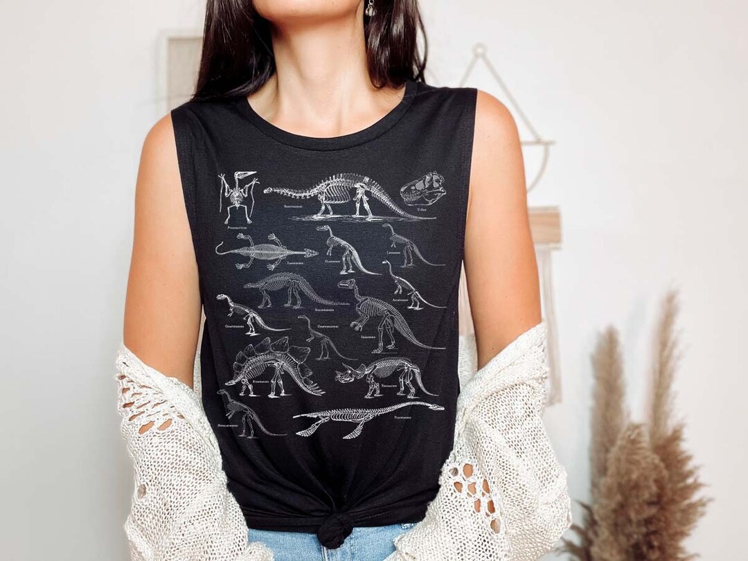 Dinosaur Tank Top Dino Muscle Shirt Dinosaur Gifts Trex Clothing ...