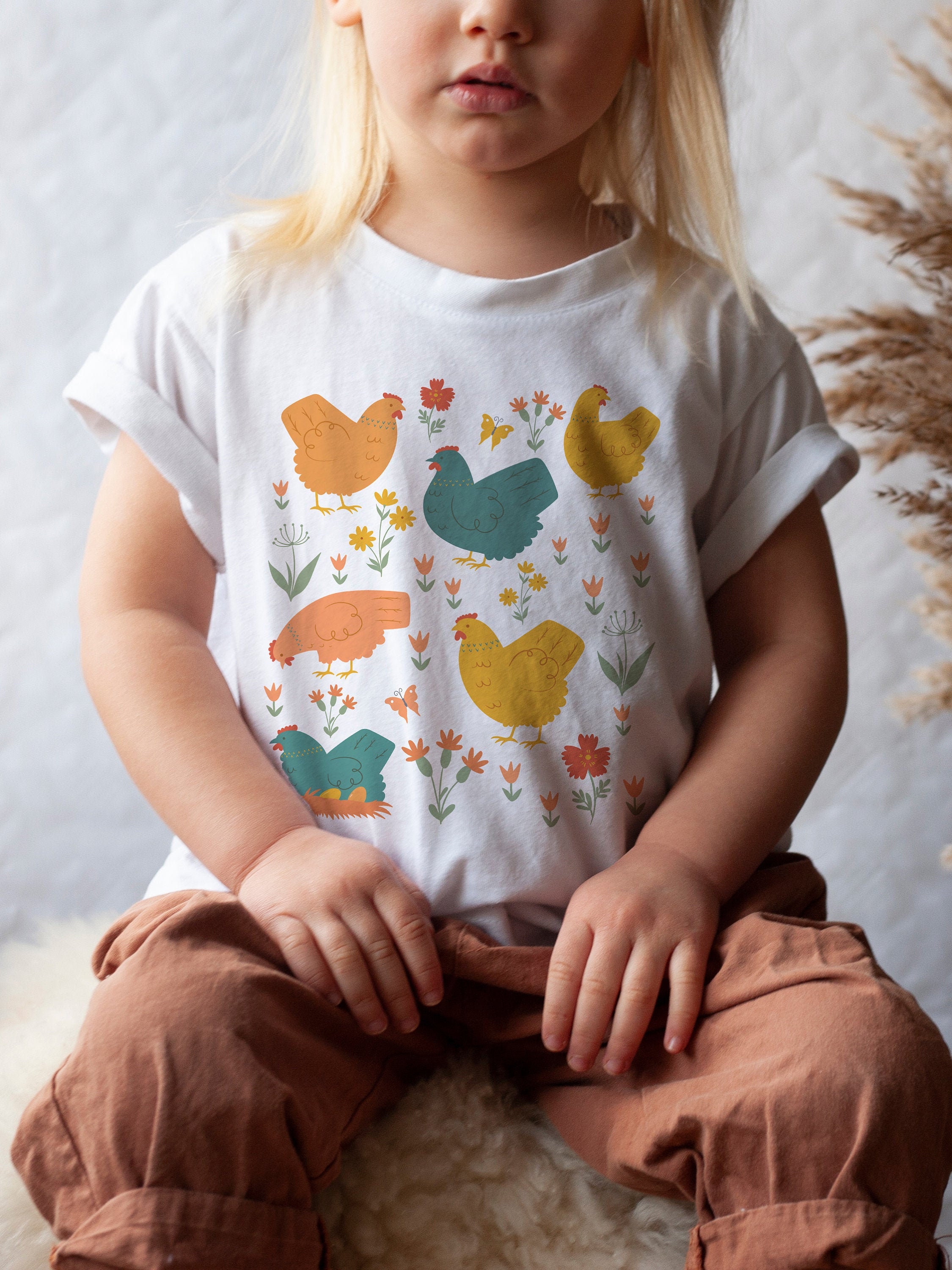 Chicken Shirt Toddler Tee Baby Girl Clothes Boy Tshirt Chicken | Etsy