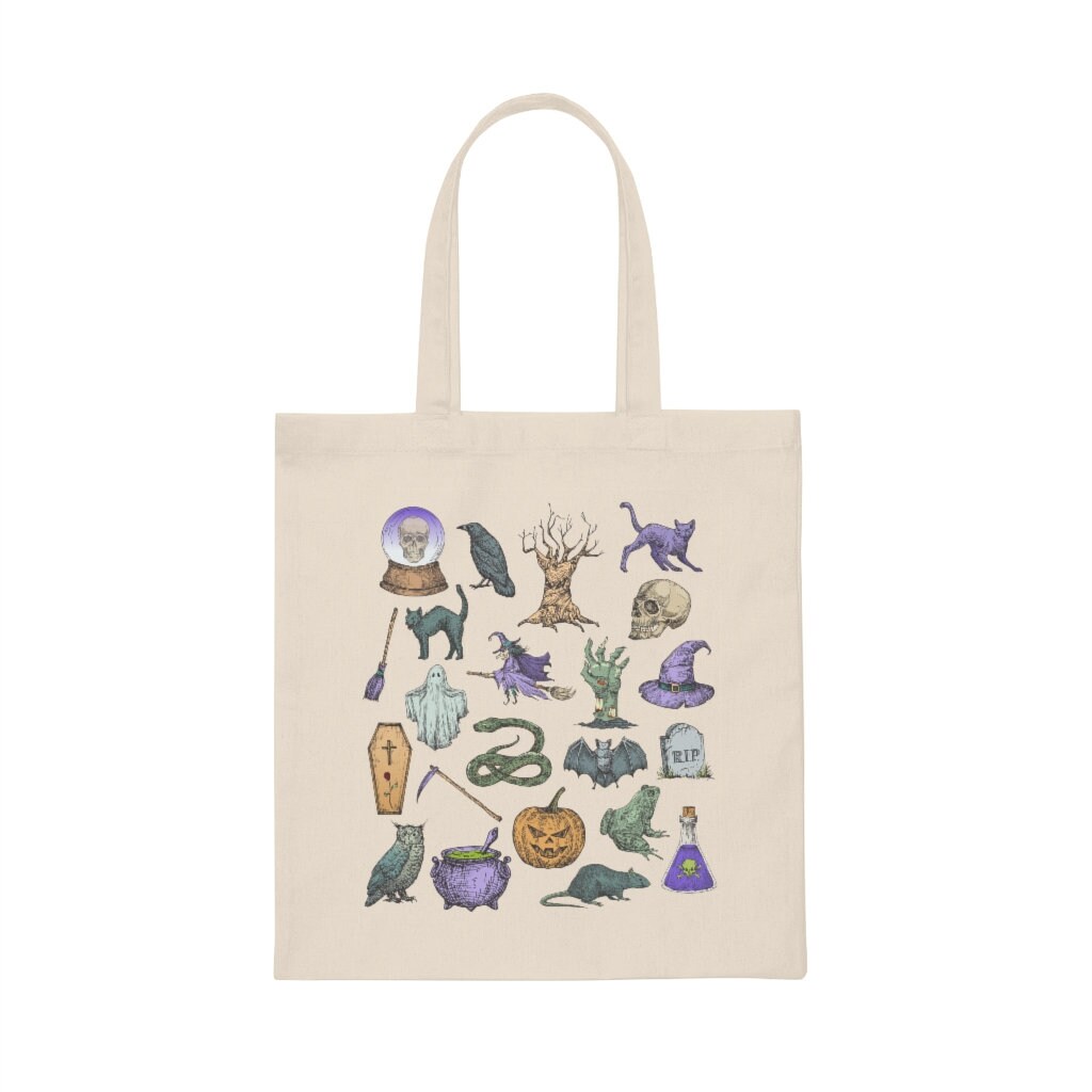 Halloween Tote Bag Halloween Bags Halloween Gift Witch Bag Trick or ...