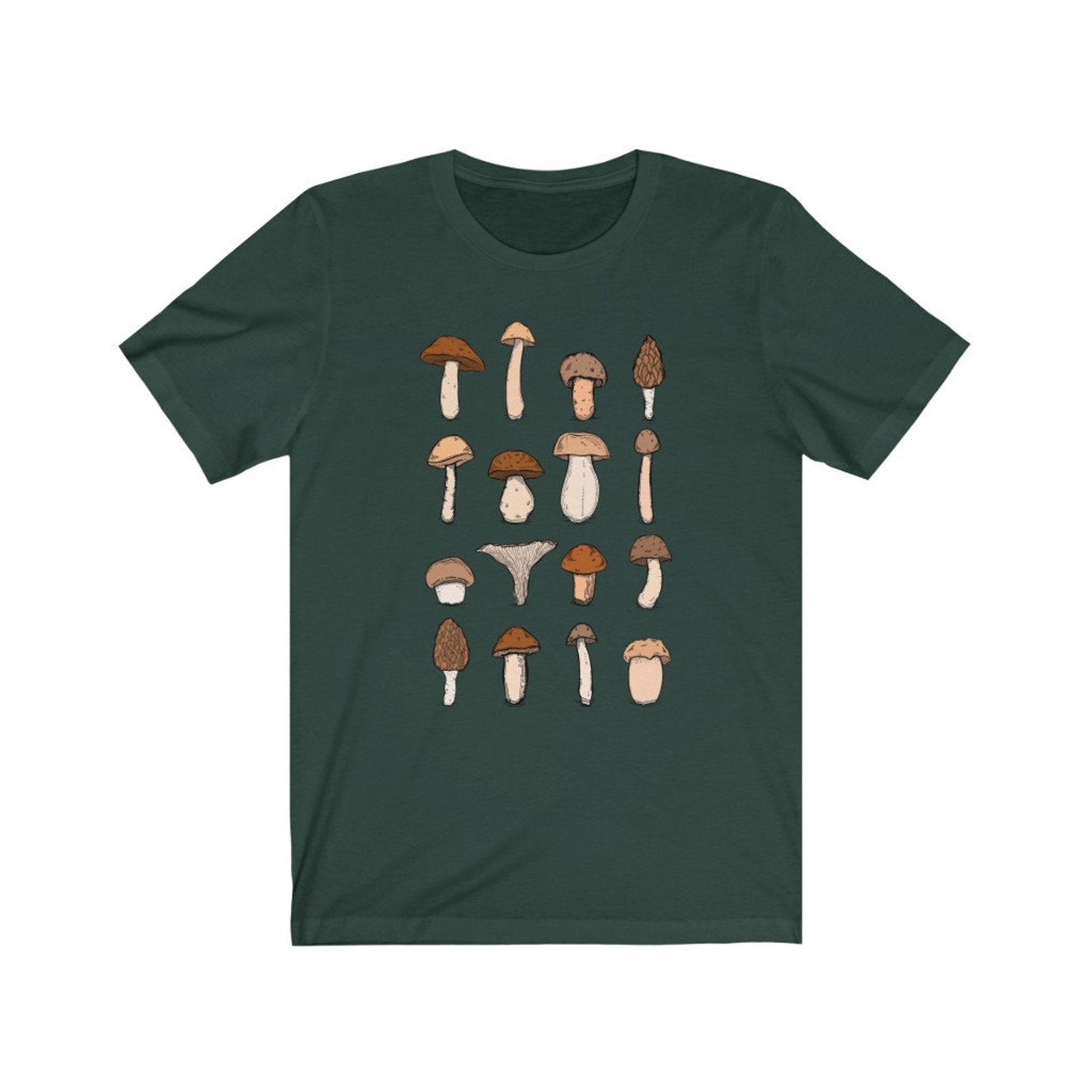 Mushroom Shirt Mushroom Print Apparel Cottagecore Clothes Botanical ...