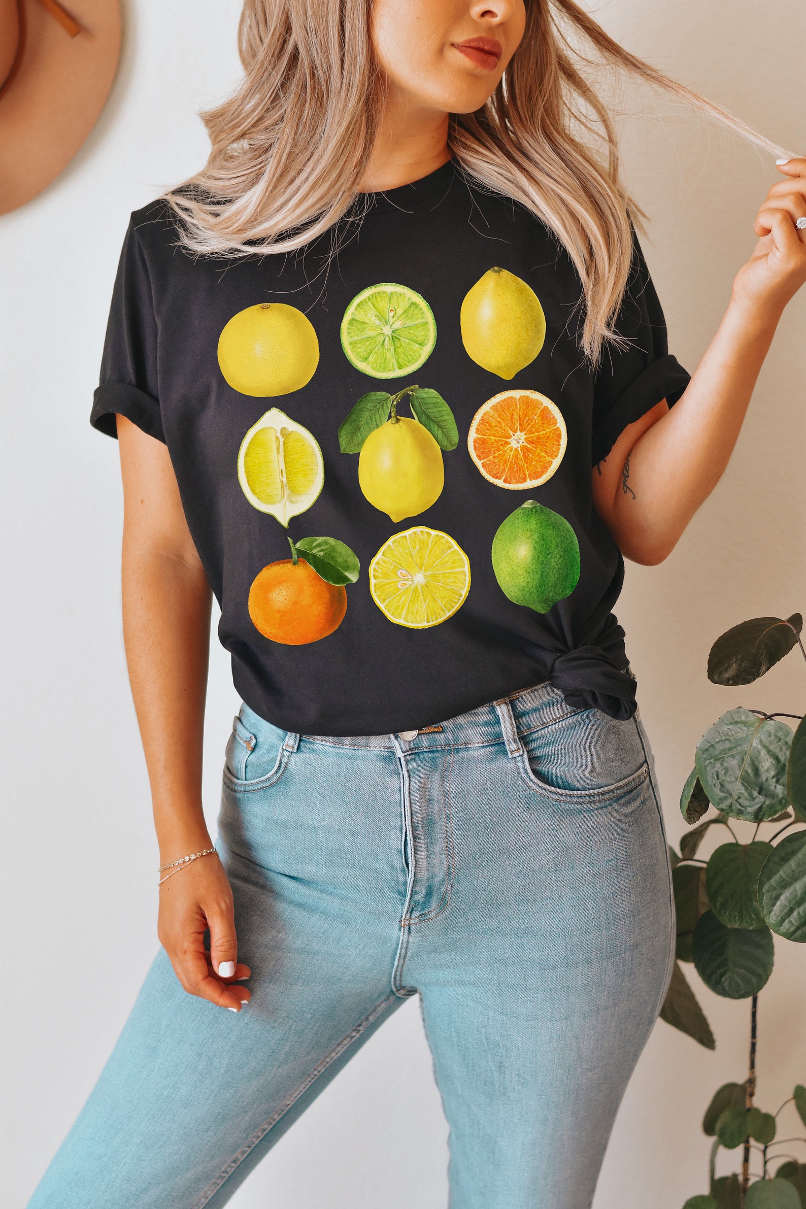 Citrus Shirt Lemon Shirt Lime Shirt Orange Shirt Fruit Shirt Cottage ...