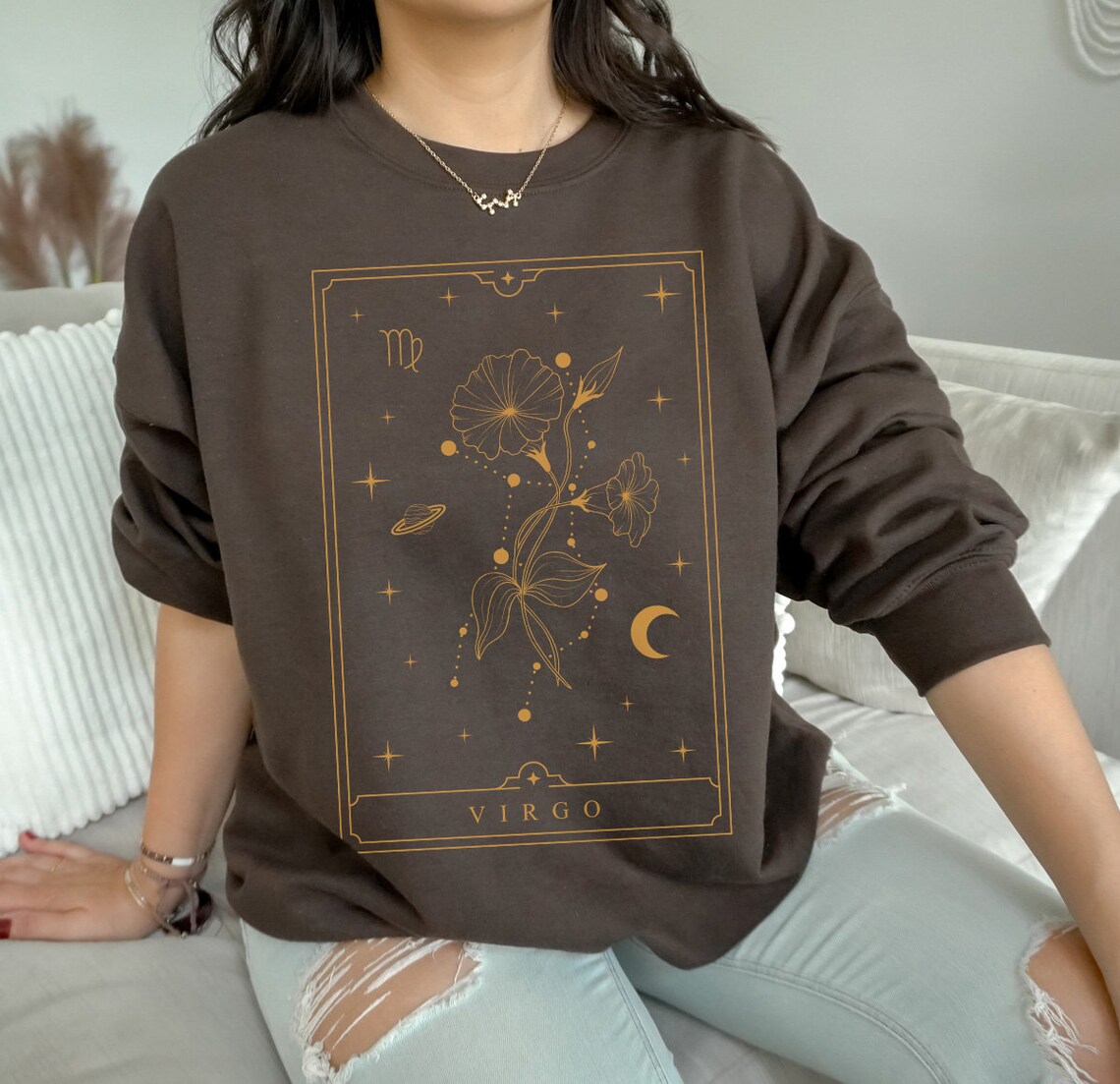 Virgo Sweatshirt Virgo Gift Virgo Gifts September Birth Flower Shirt ...