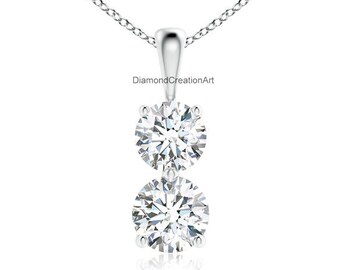 Two Stone Pendant - Etsy