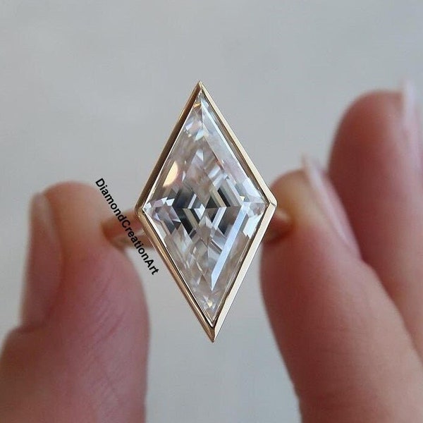 Lozenge Cut Engagement Ring - Etsy