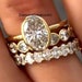 Unique Oval Cut Insert Wedding Ring Set, 14k White Gold Ring, 2.50 Ct ...
