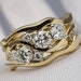 Freeform Ring in 14K Yellow Gold, Round Cut Colorless Moissanite ...