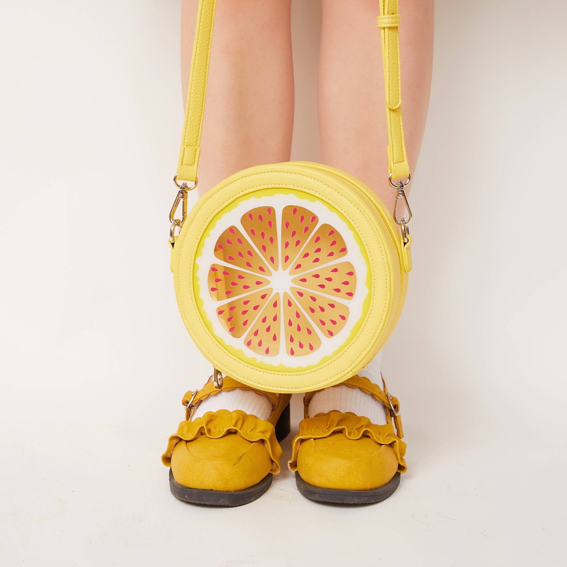 Lemon Handbagfruit Ita Bagjk Kawaii Purseclear Window - Etsy