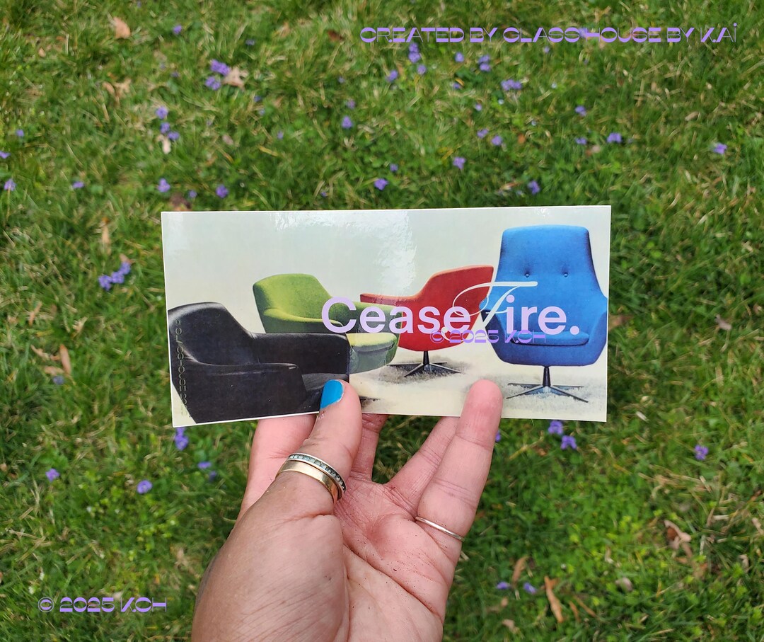 For Palestine Sticker, Cease Fire/ Ire Vinyl Protest Sticker. Free ...