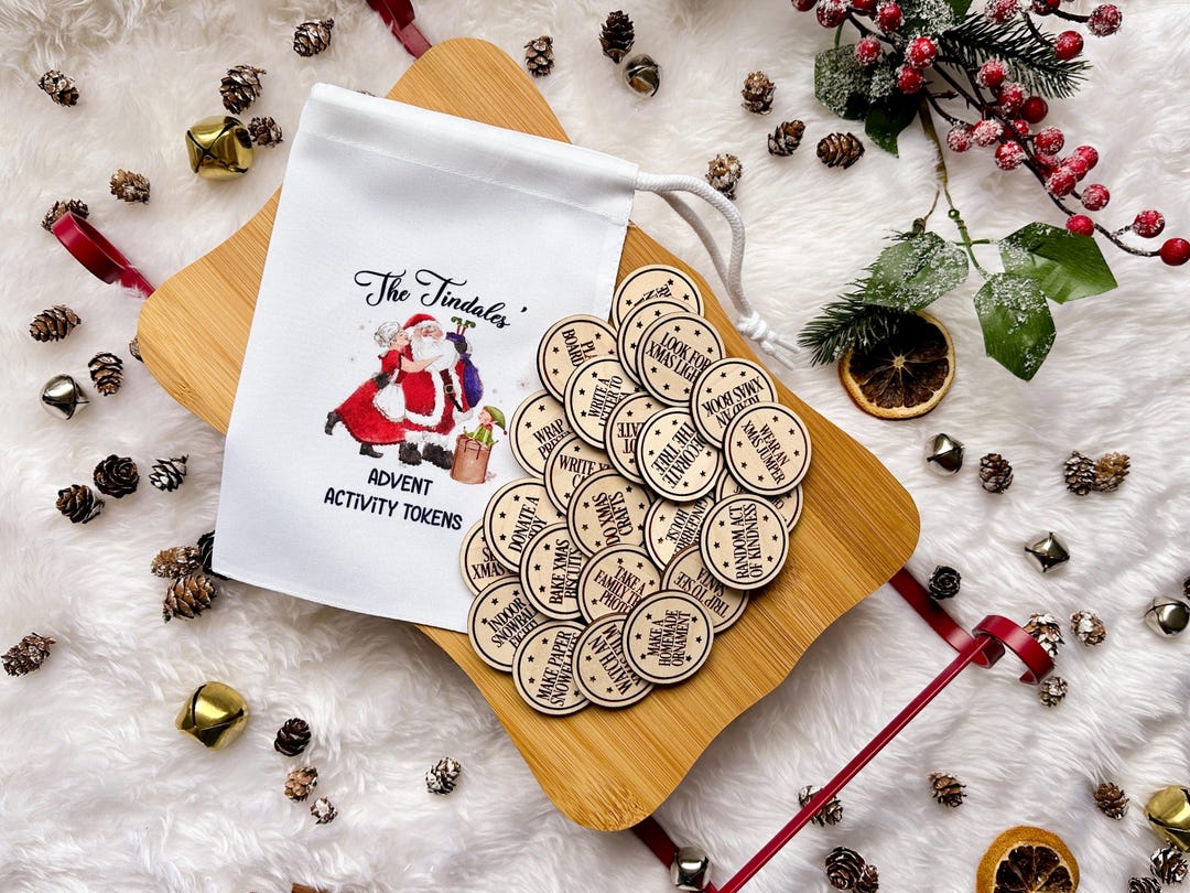 Advent Tokens. Elf Props. Wooden Christmas Countdown. - Etsy UK
