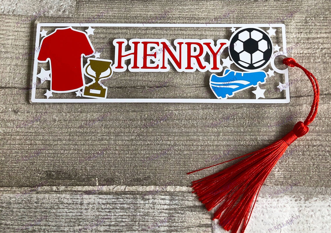 Personalised Football Bookmark. Bookmark With Tassel. Gift For | Etsy