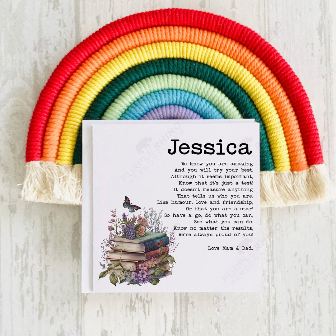 Exam Good Luck Card. Personalised Greetings Card. Sats GCSE and A ...