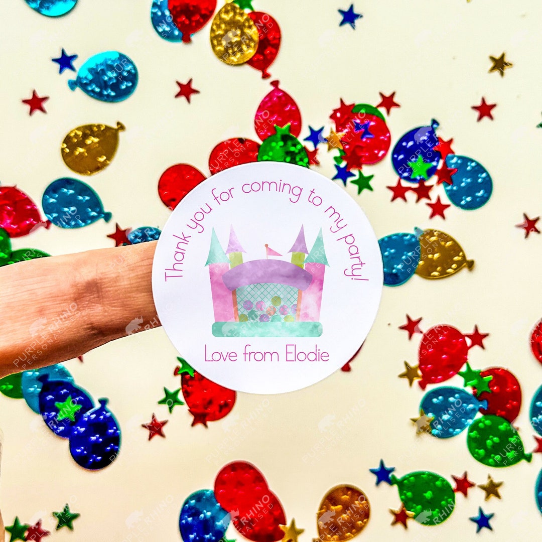 24 Birthday Stickers. Bouncy Castle Party. Sweet Cones. Party Bag ...