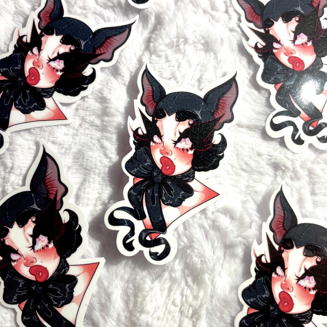 Bat Sheet Crazy 4 You, Pin up Girl, Retro Bat Hat Sticker (1 Sticker ...