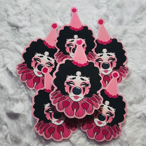 Clown Girl With a Knife Sticker - Etsy