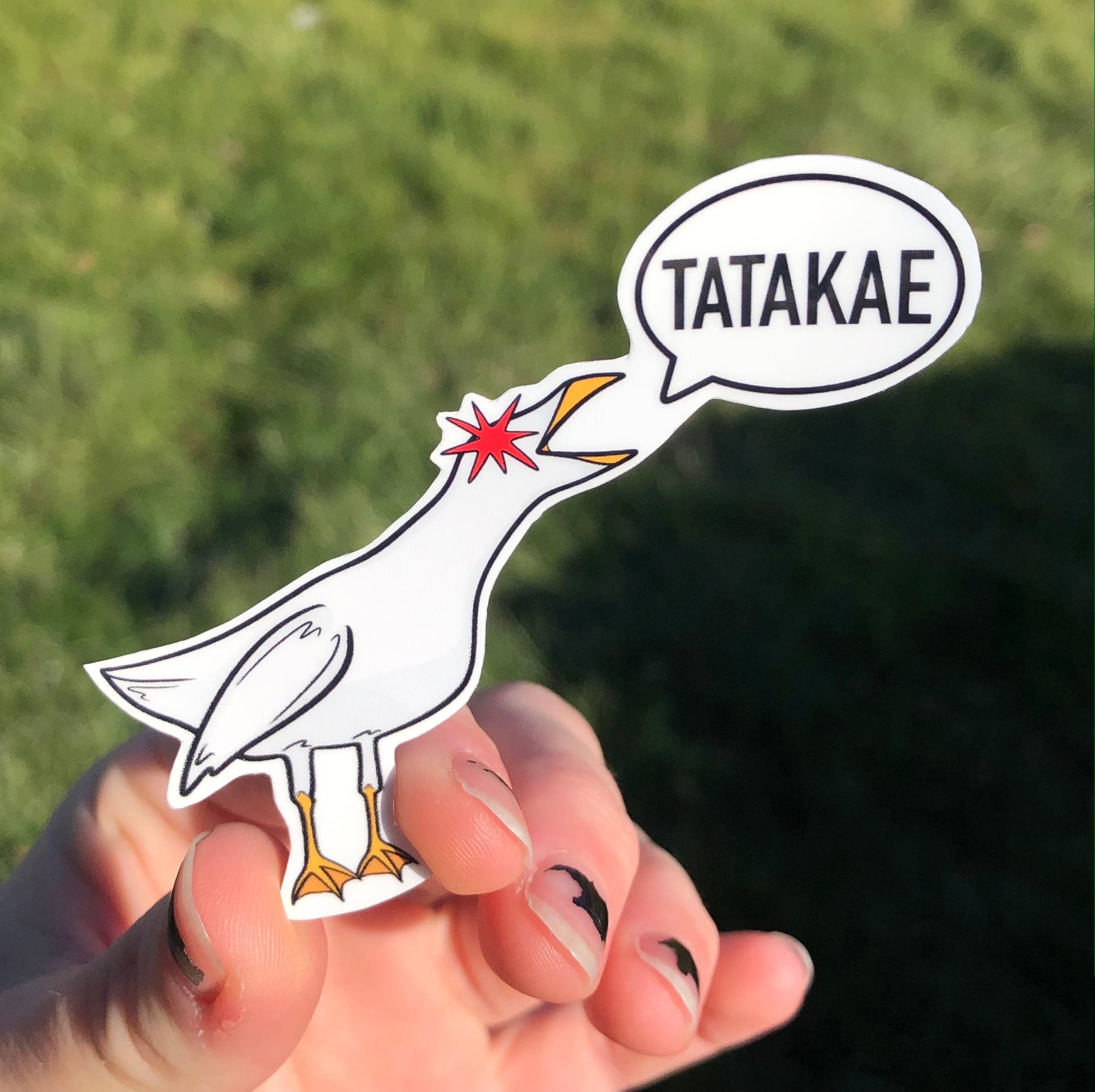 Dove/seagull Meme TATAKAE GLOSS Vinyl Sticker WATERPROOF - Etsy