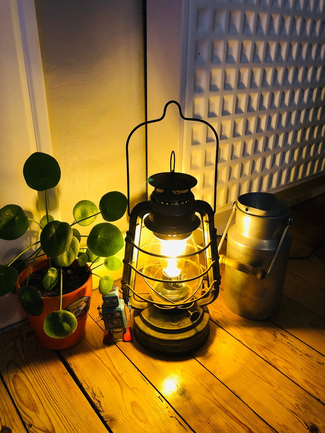 Lampe tempête vintage électrique - Etsy France