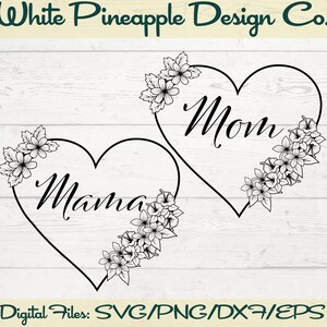 Mom Heart SVG Floral Heart SVG Mothers Day SVG Mama Heart - Etsy
