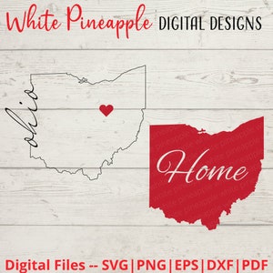 Ohio SVG - Home SVG - States SVG - State Outline Svg - United States ...